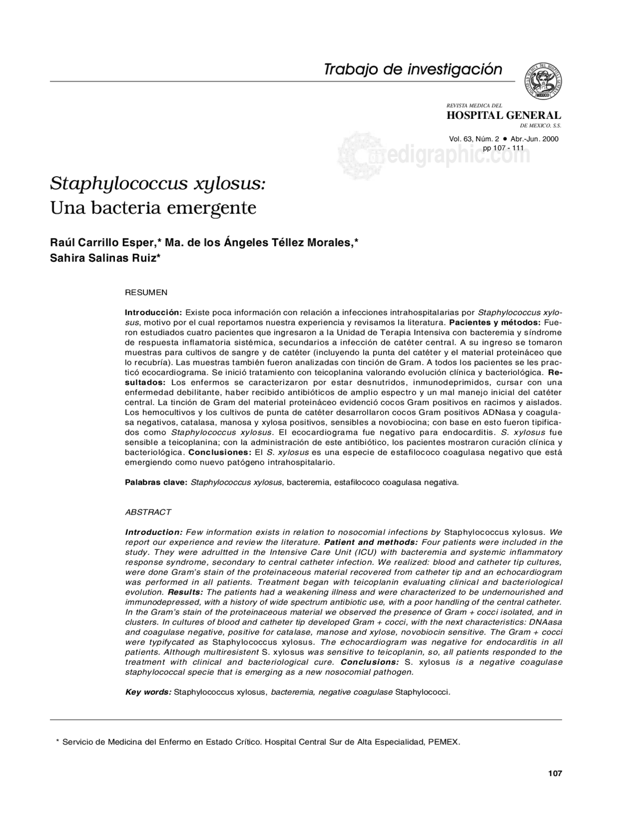 Staphylococcus xylosus: Una bacteria emergente | Guías, Proyectos ...