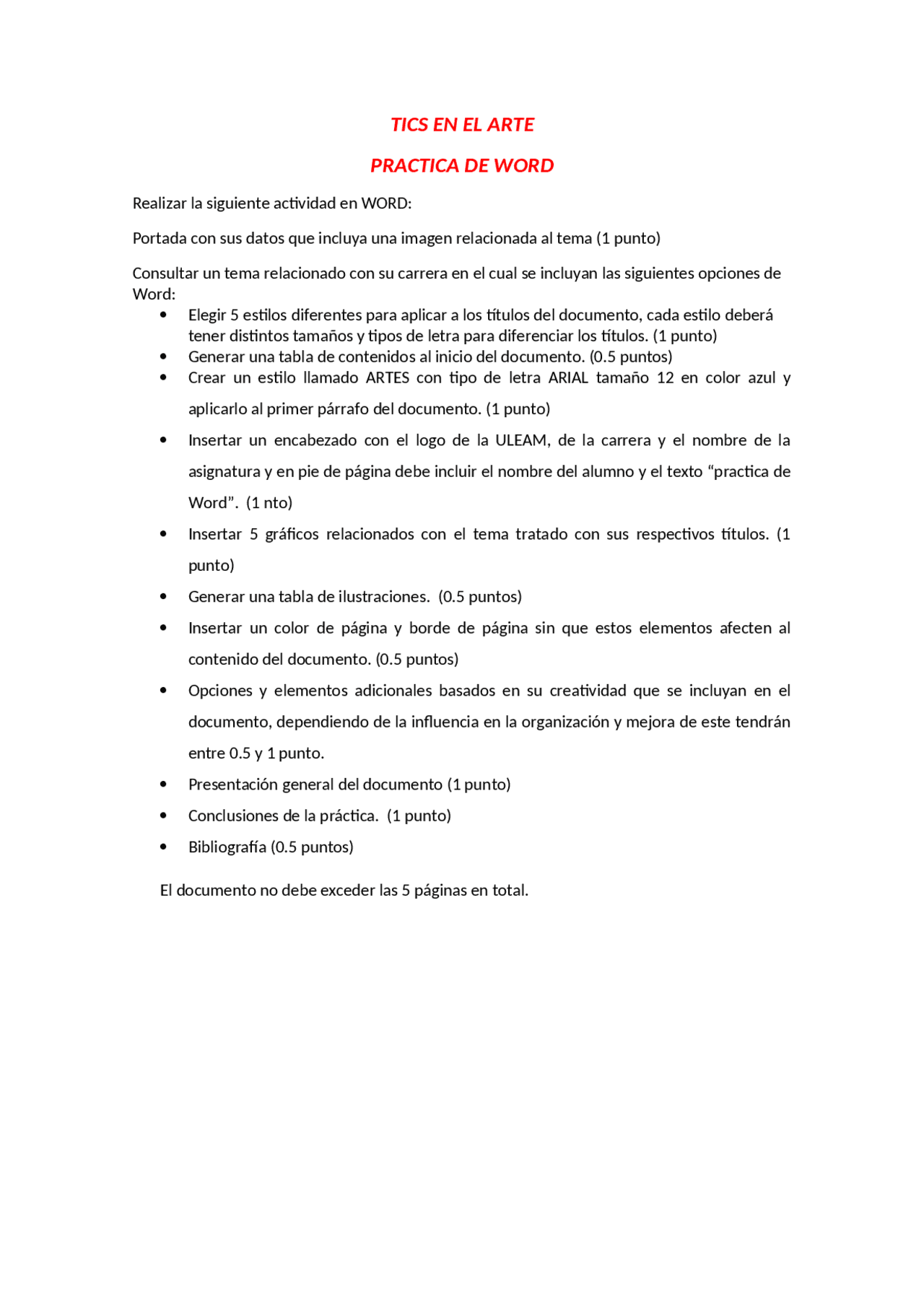 Práctica De Microsoft Word Apuntes De Informática Docsity