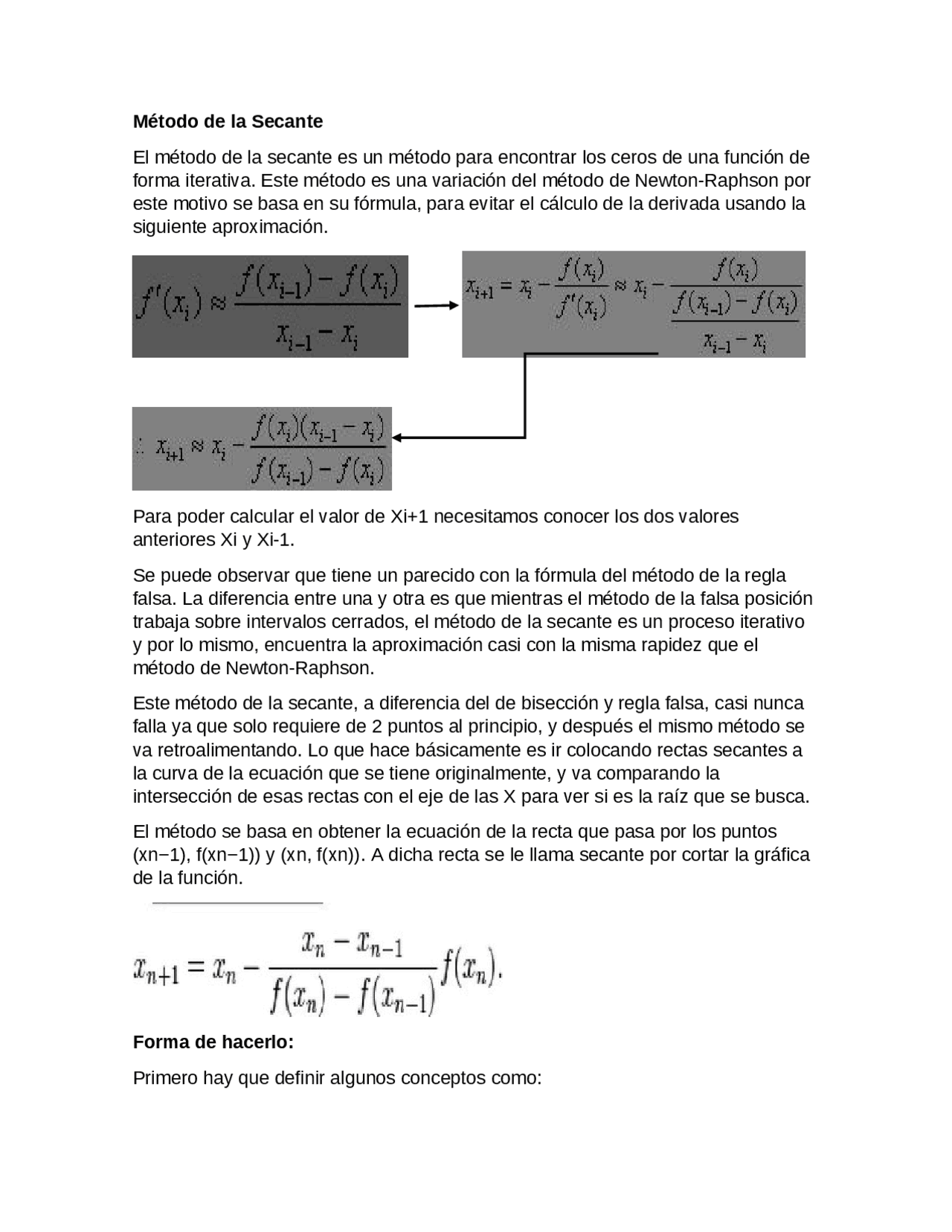 Método De La Secante Y Método De Newton Raphson Apuntes De Métodos