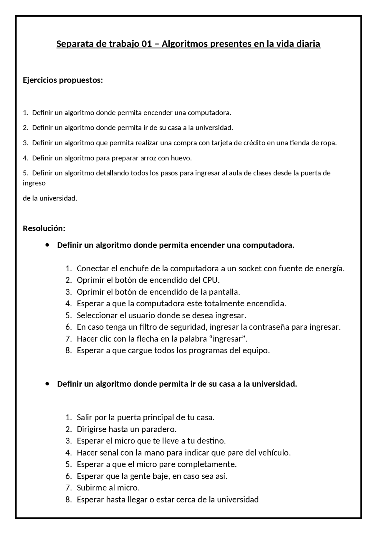 Ejercicios propuestos para la practica | Ejercicios de Algoritmos y Programación | Docsity