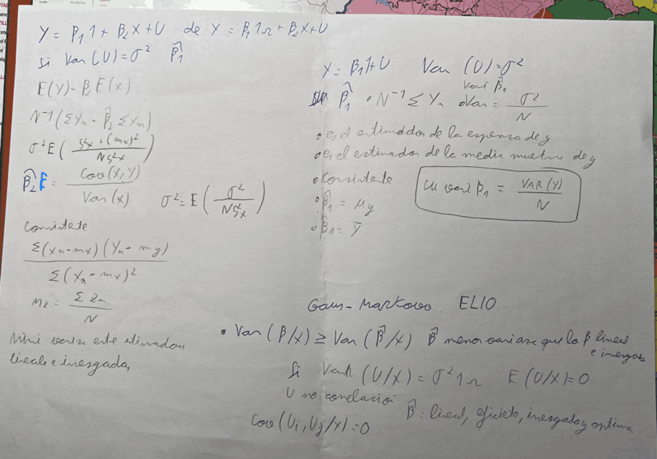 Reúne es preguntas examen | Esquemas y mapas conceptuales de Econometría | Docsity