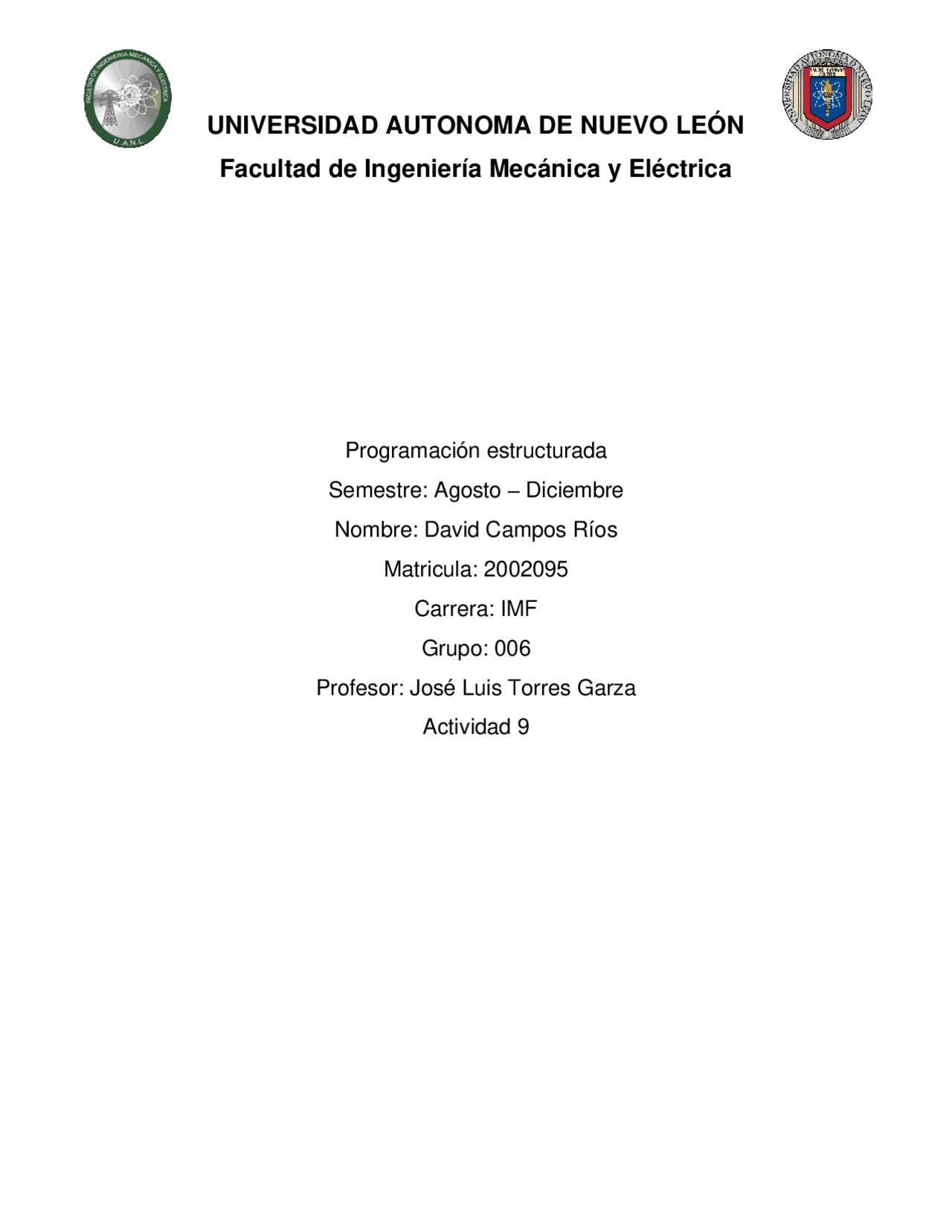 Actividad 9 Programacion Estructurada Ejercicios De Ingeniería Docsity