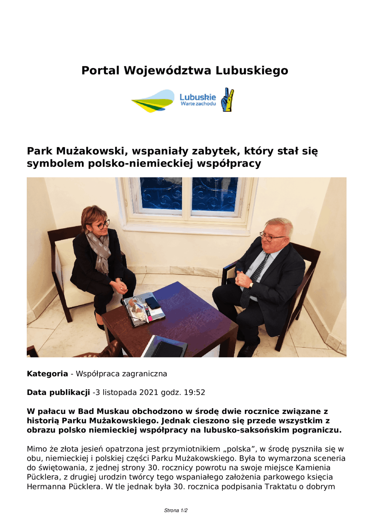 Park Mużakowski, wspaniały zabytek, który stał się symbolem ... | Publikacje Historia | Docsity