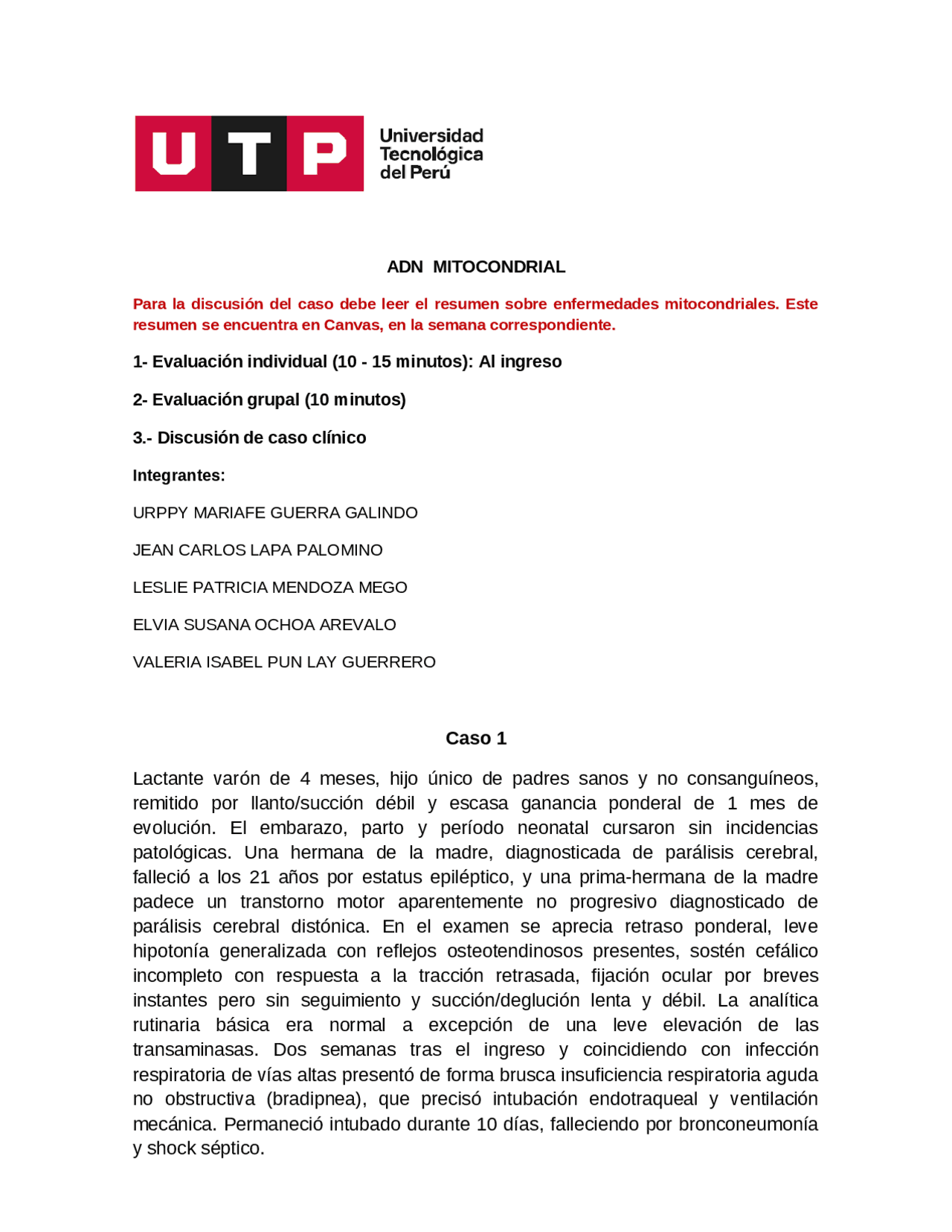 Caso Clínico En Biología Celular Exercices De Biologie Docsity