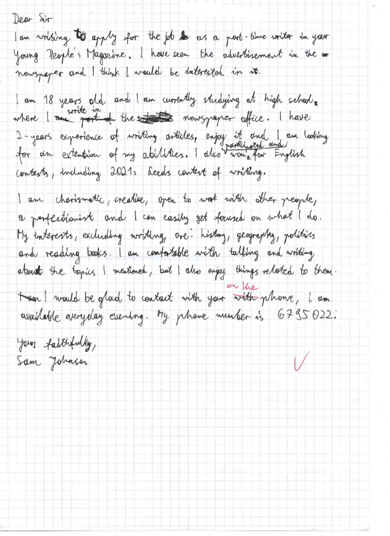 List motywacyjny angielski - praca jako redaktor magazynu | Zadania ...