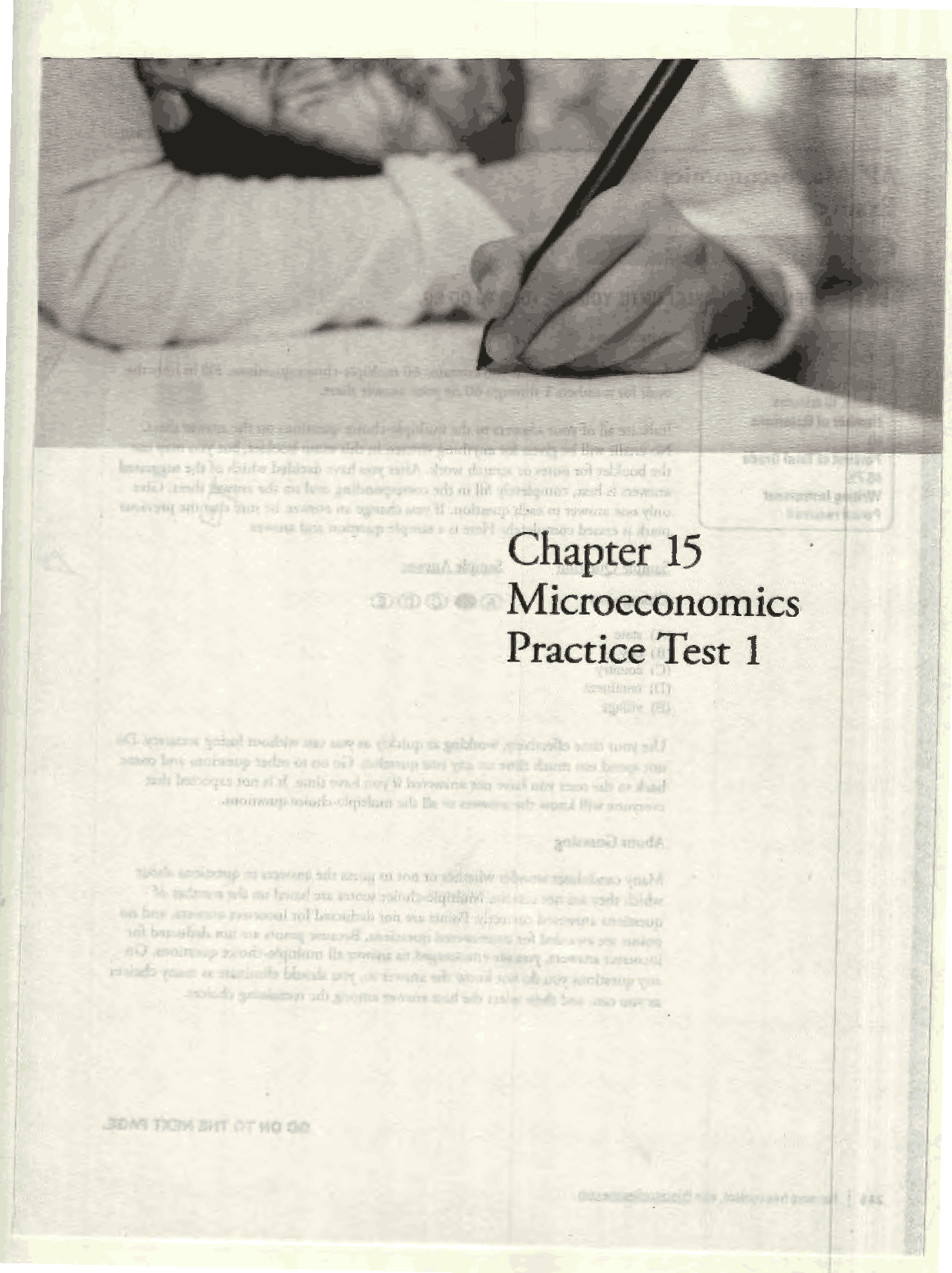 Chapter 15 Microeconomics Practice Test 1 Exams Economics Docsity