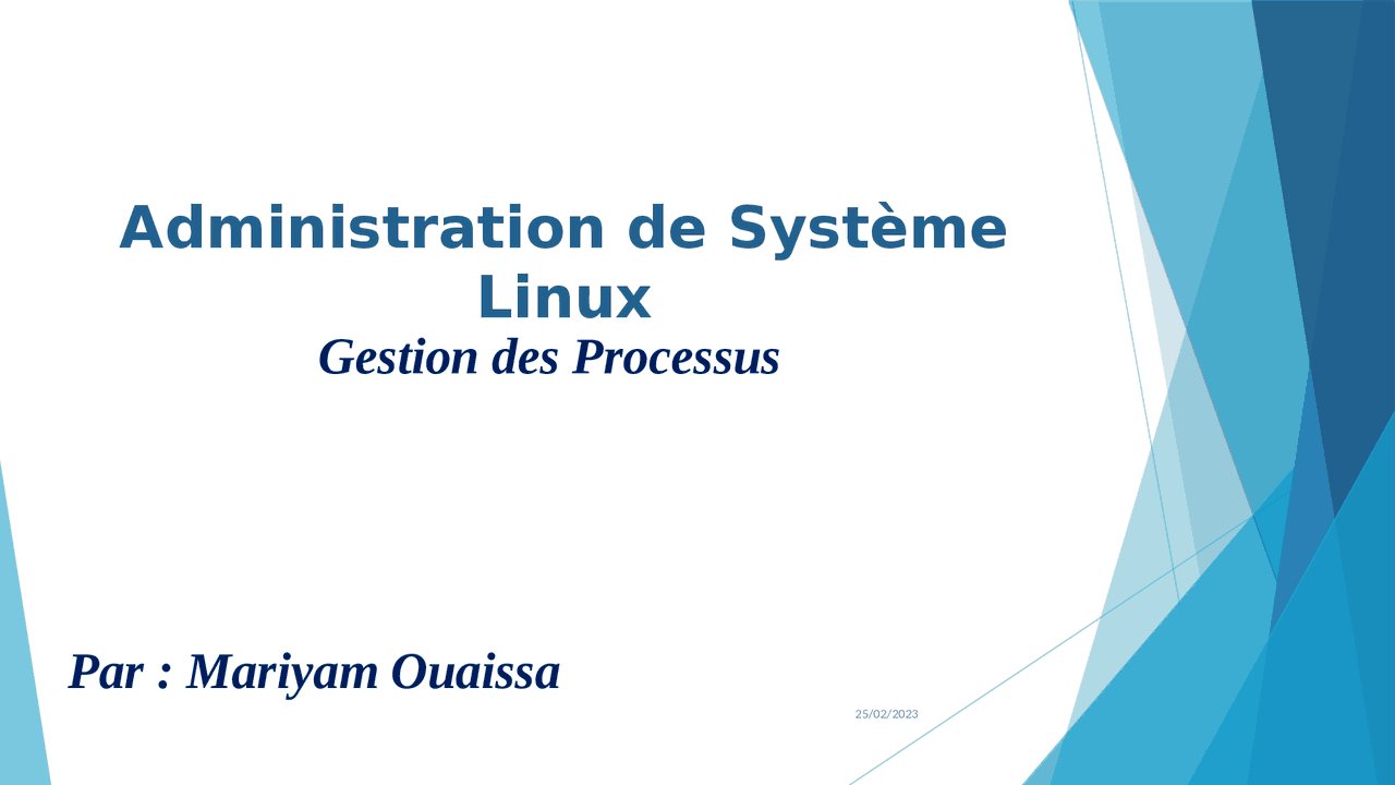 Gestion De Processus Linux Slides Compétences Linux Docsity