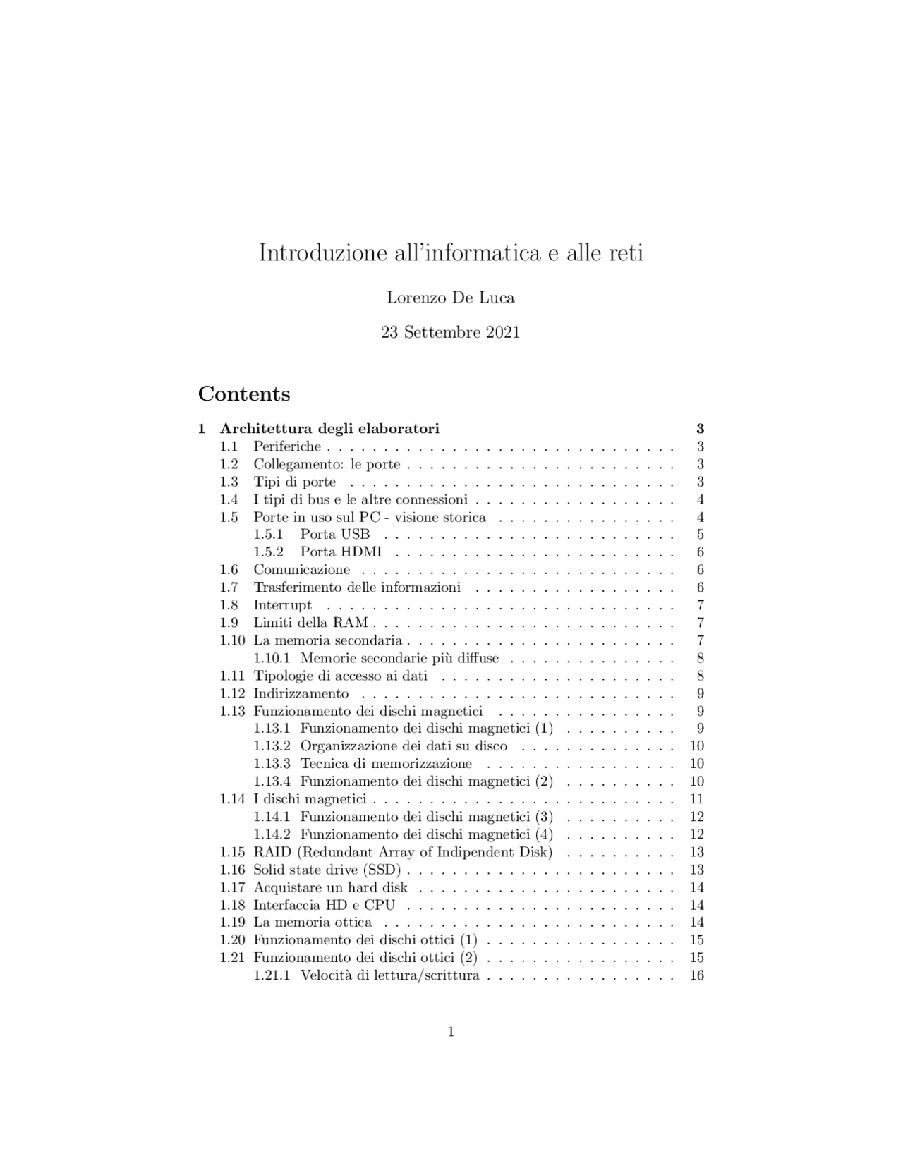 Architettura degli elaboratori - 1 | Appunti di Elementi di Informatica ...