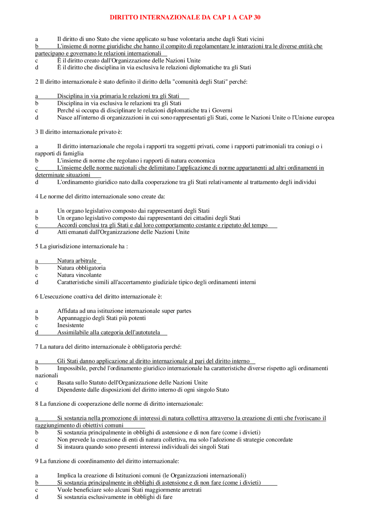 Diritto Internazionale Agg A Febbraio L 36 Mercatorum Prove Desame