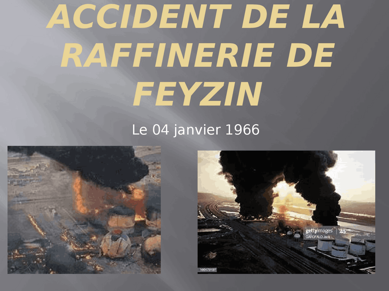 Accident de feyzin dans l'industrie chimique | Slides Chimie | Docsity