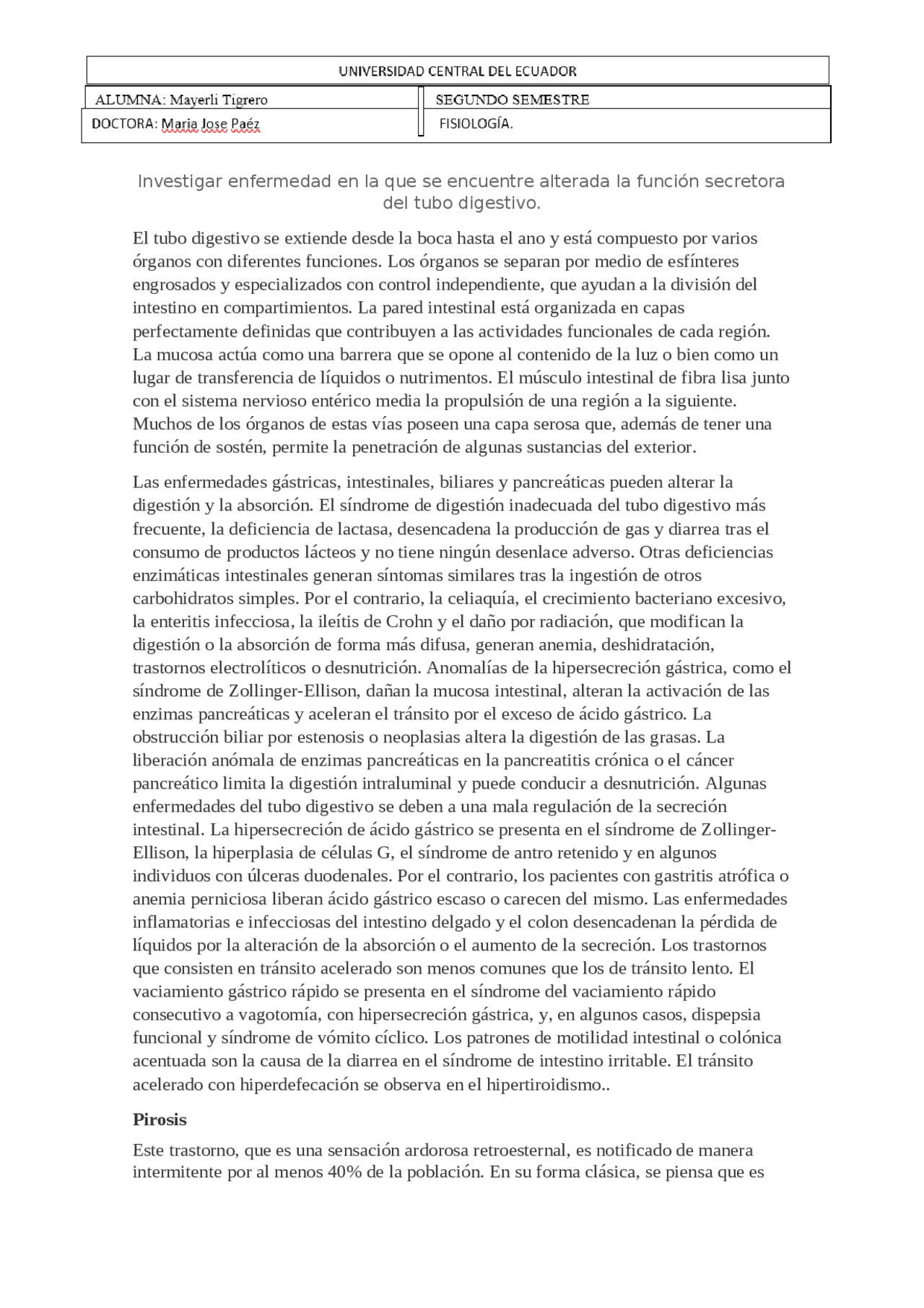 Temas A Tratar De Fisiología Segundo Semestre De Obstetricia