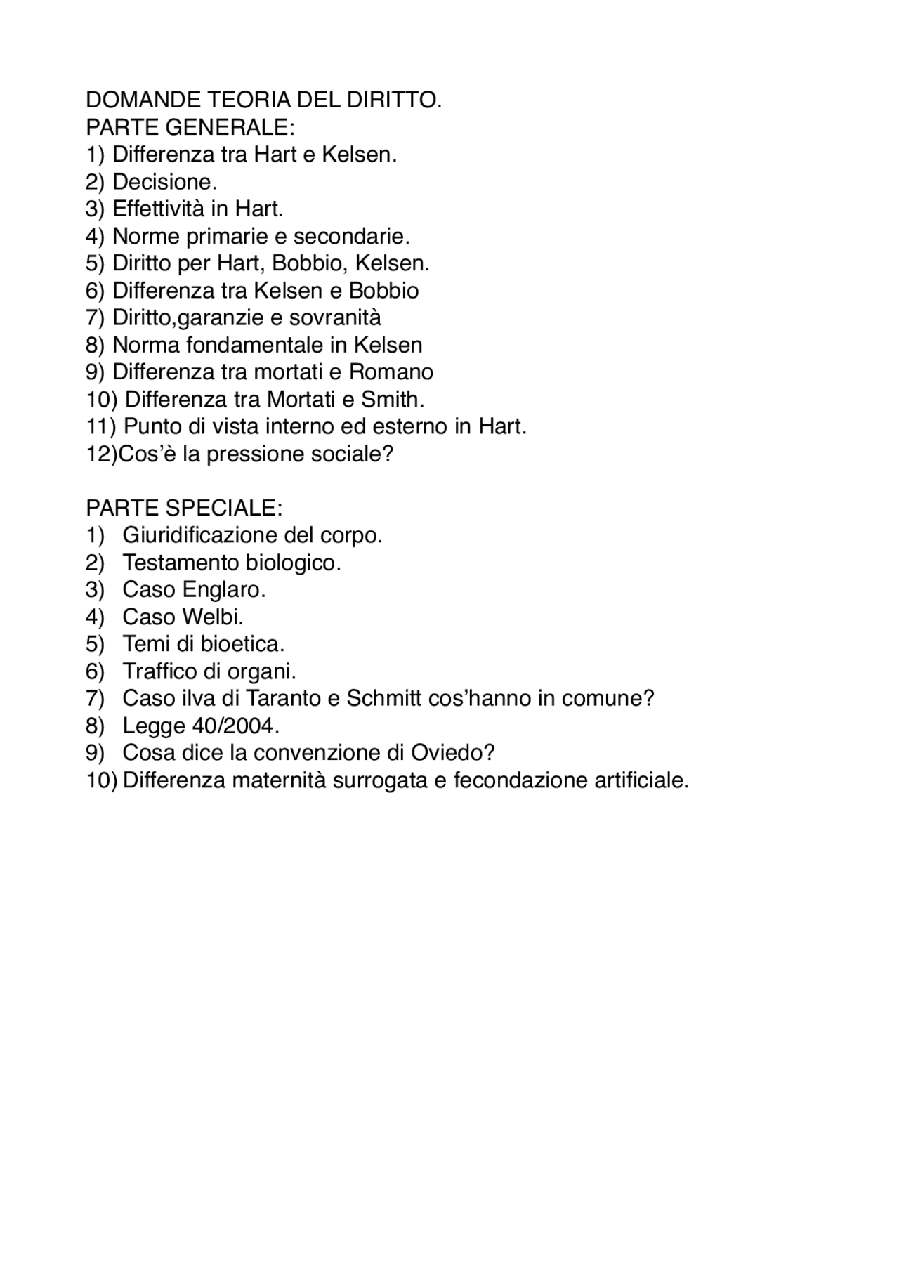 Domande Esame Teoria Appunti Di Teoria Generale Del Diritto Docsity