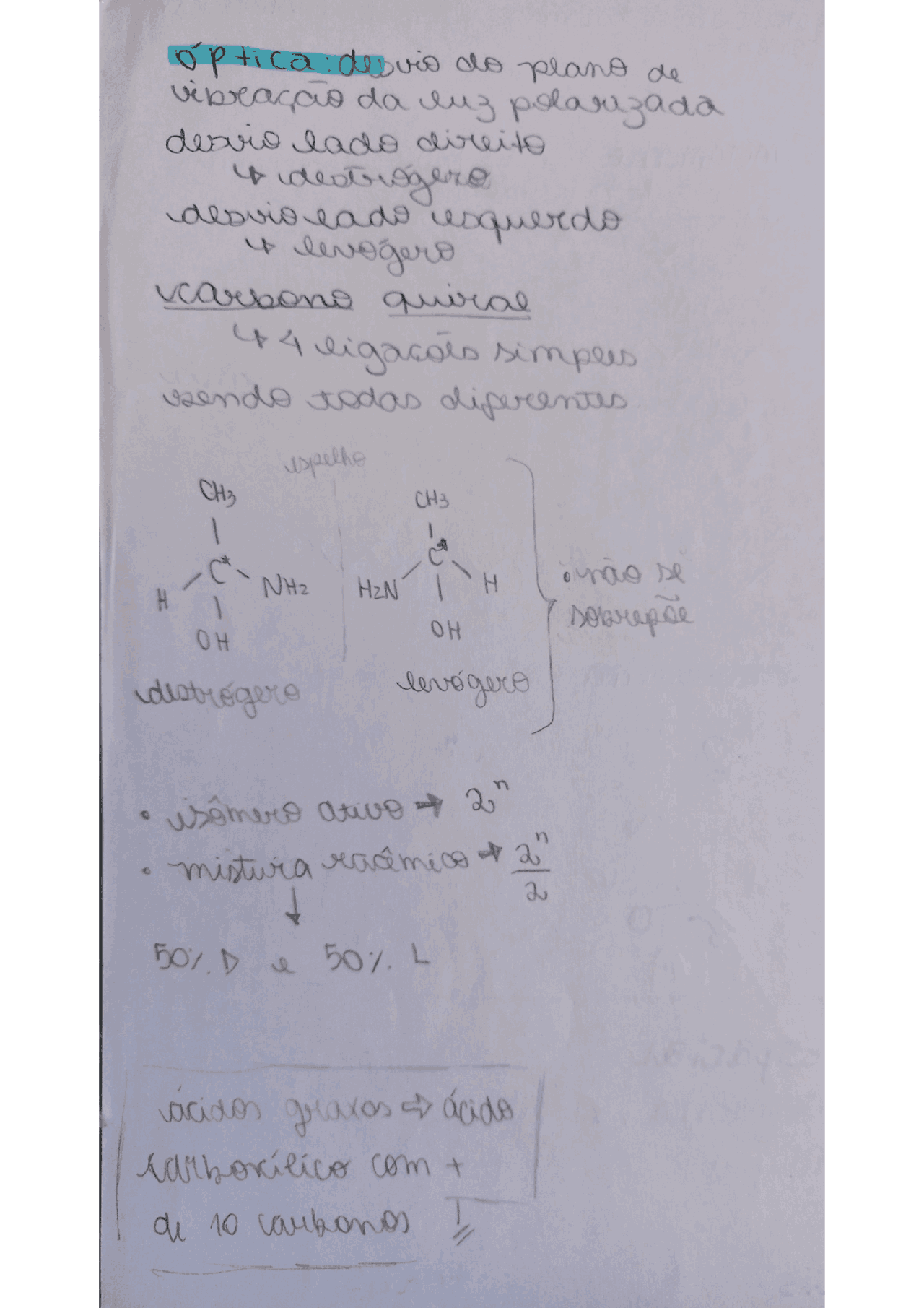 Isomeria Química Orgânica Pt 2 Notas De Aula Química Docsity