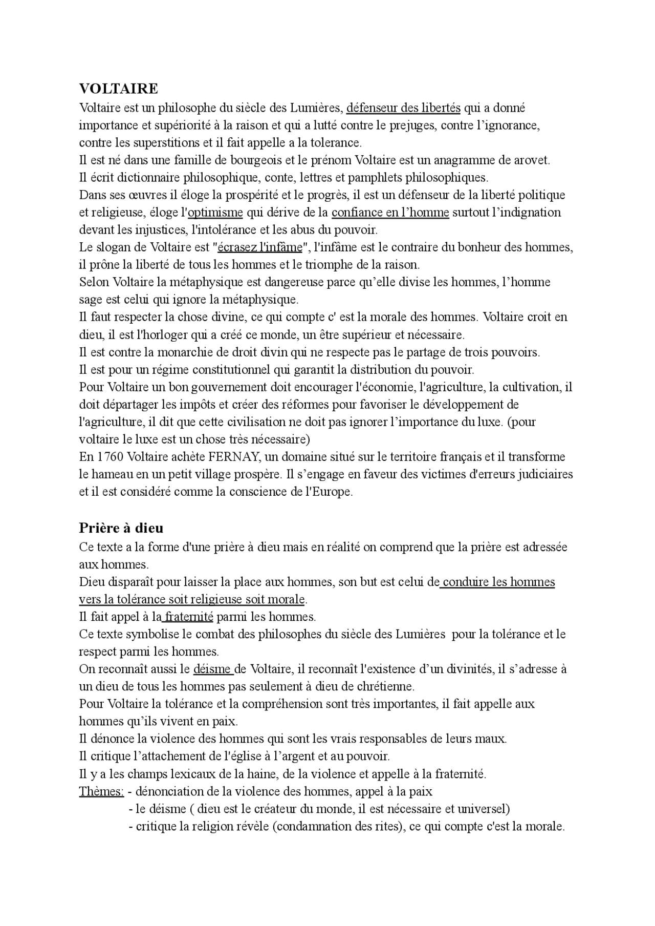 Rousseau Voltaire Vita E Opere Dispense Di Francese Docsity