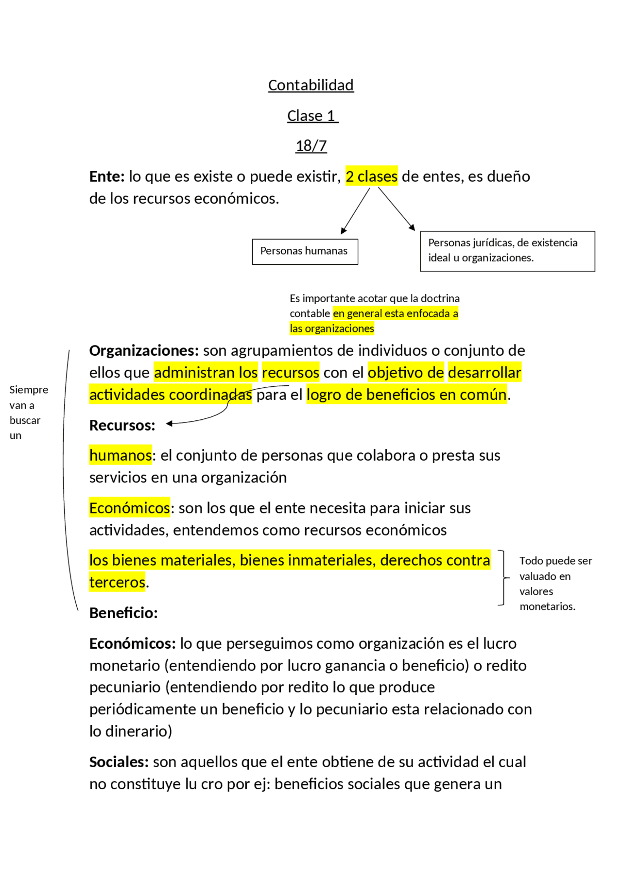 Clase 1 De Contabilidad Apuntes De Fundamentos De Contabilidad Docsity
