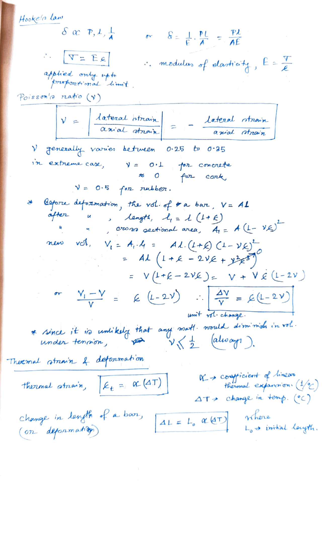Strength of Materials - Stress and Strain, Torsion | Study notes ...