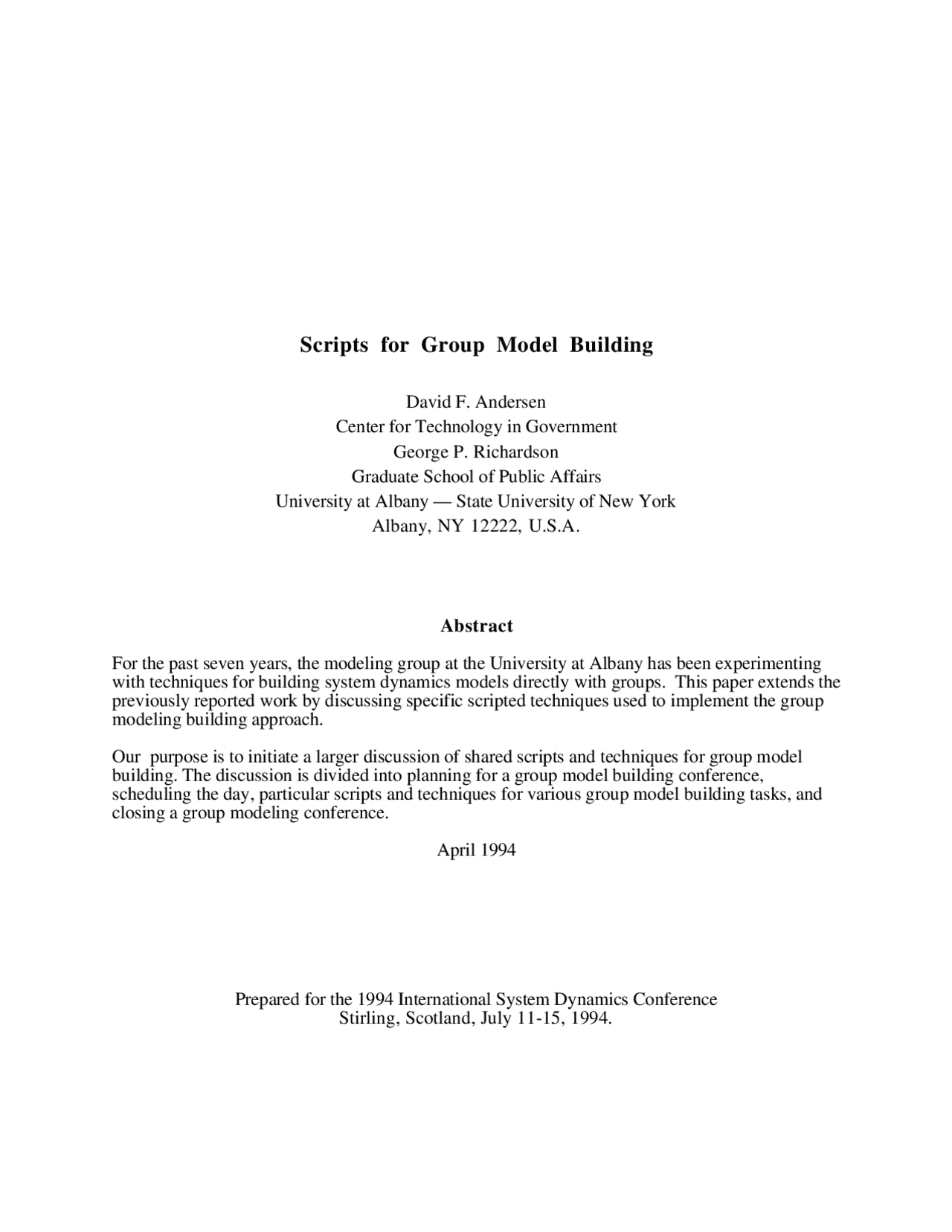 Scripts For Group Model Building Lecture Notes Dynamics Docsity