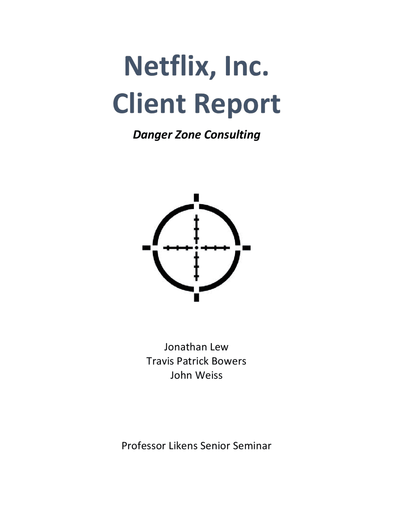 Netflix Inc Client Report Slides Business Docsity
