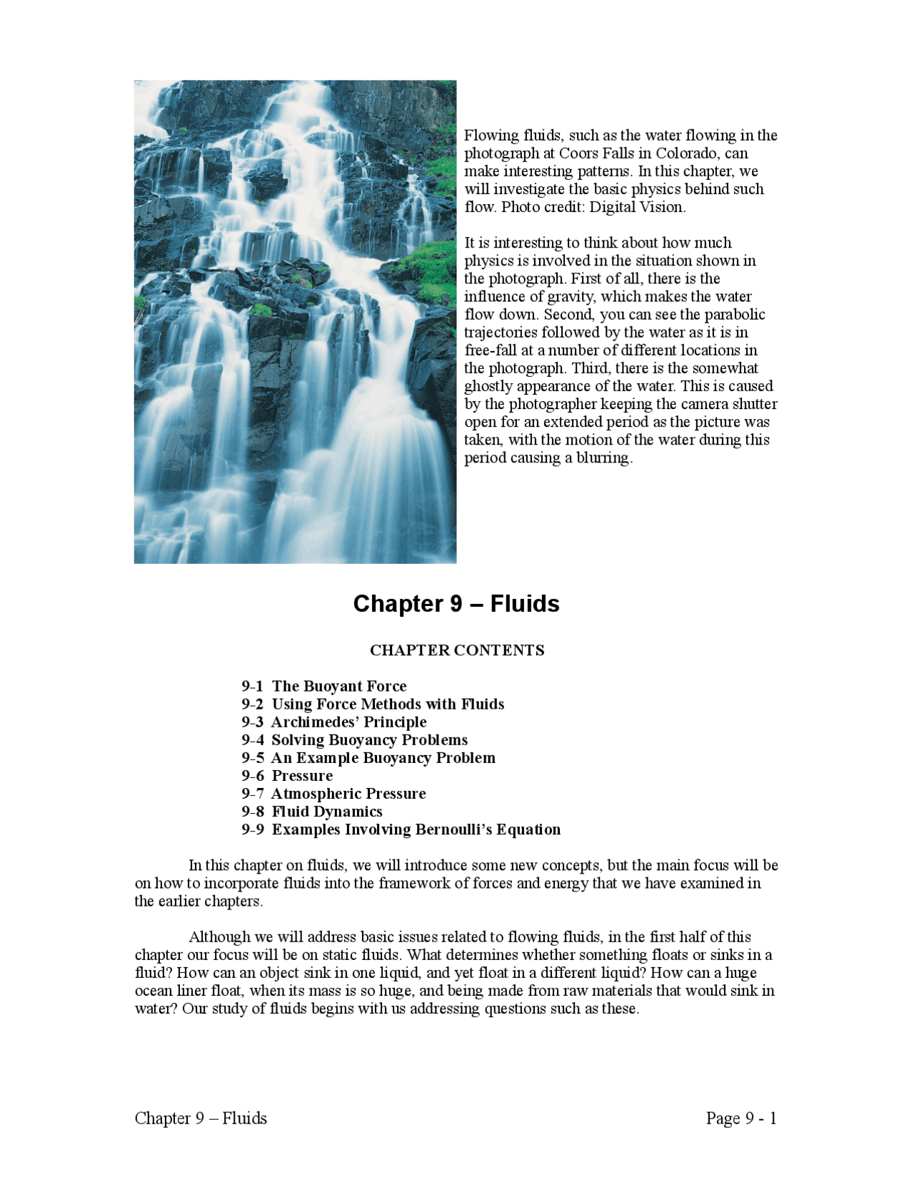 Chapter 9 Fluids Exercises Physics Docsity