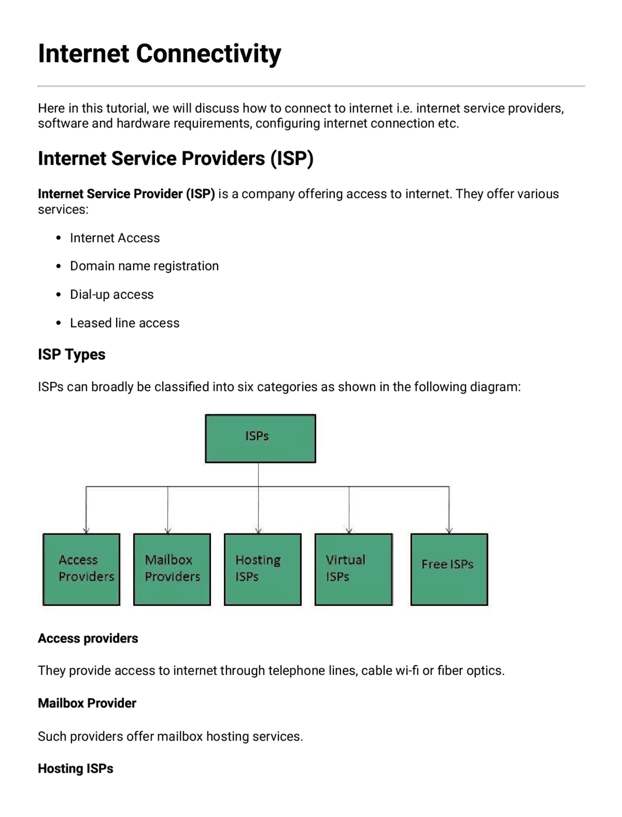 Internet Connectivity Lecture Notes Web Design And Development Docsity