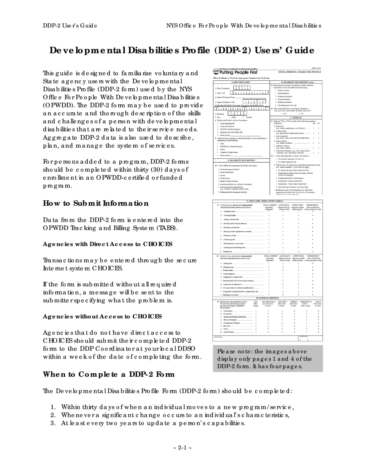 Developmental Disabilities Profile (DDP-2) Users' Guide | Exercises ...