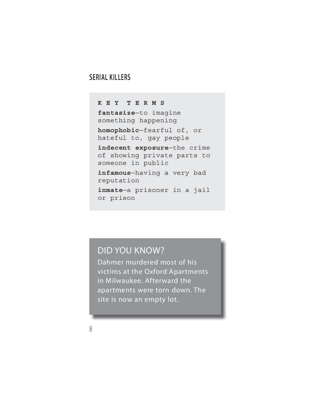 SERIAL KILLERS 8 | Schemes and Mind Maps Criminology | Docsity