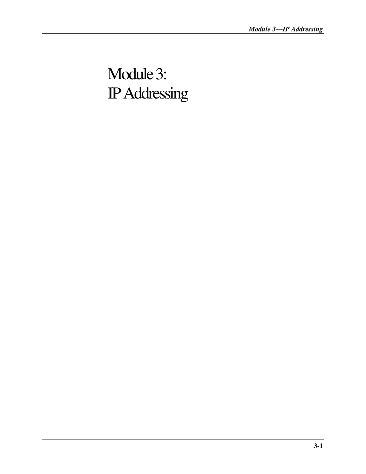 Module 3: IP Addressing | Slides Computer Networks | Docsity