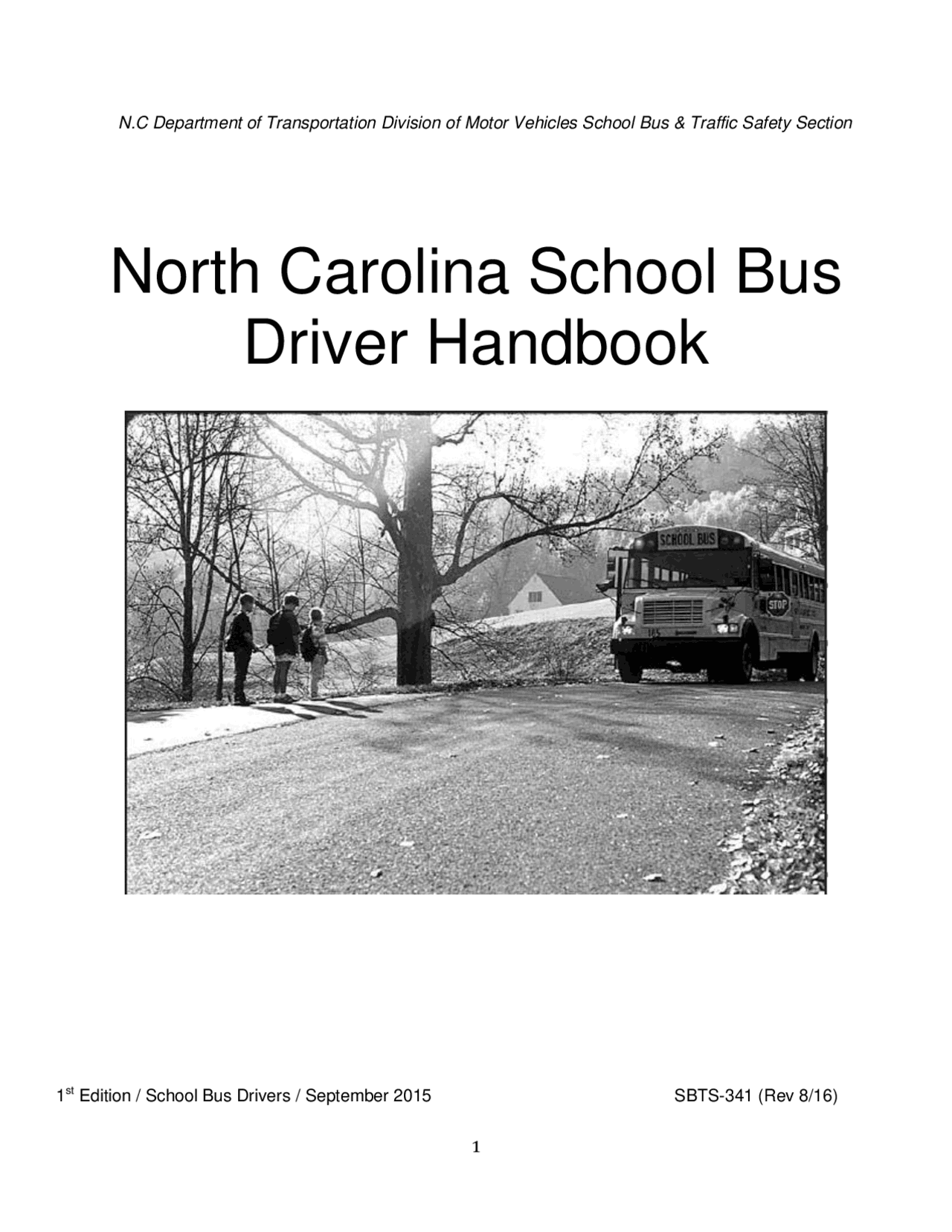 North Carolina School Bus Driver Handbook | Lecture notes Law | Docsity