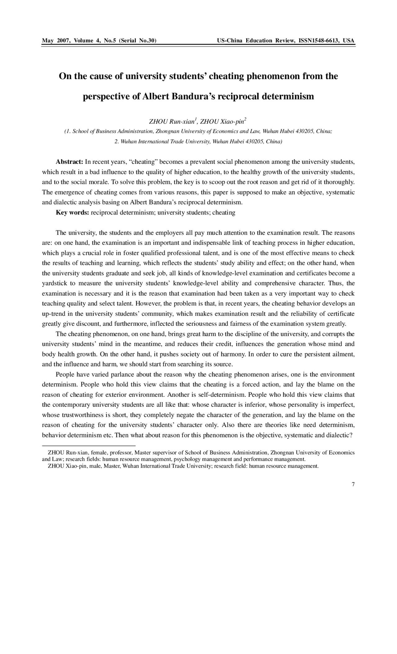 On the cause of university students' cheating phenomenon ... | Exams ...