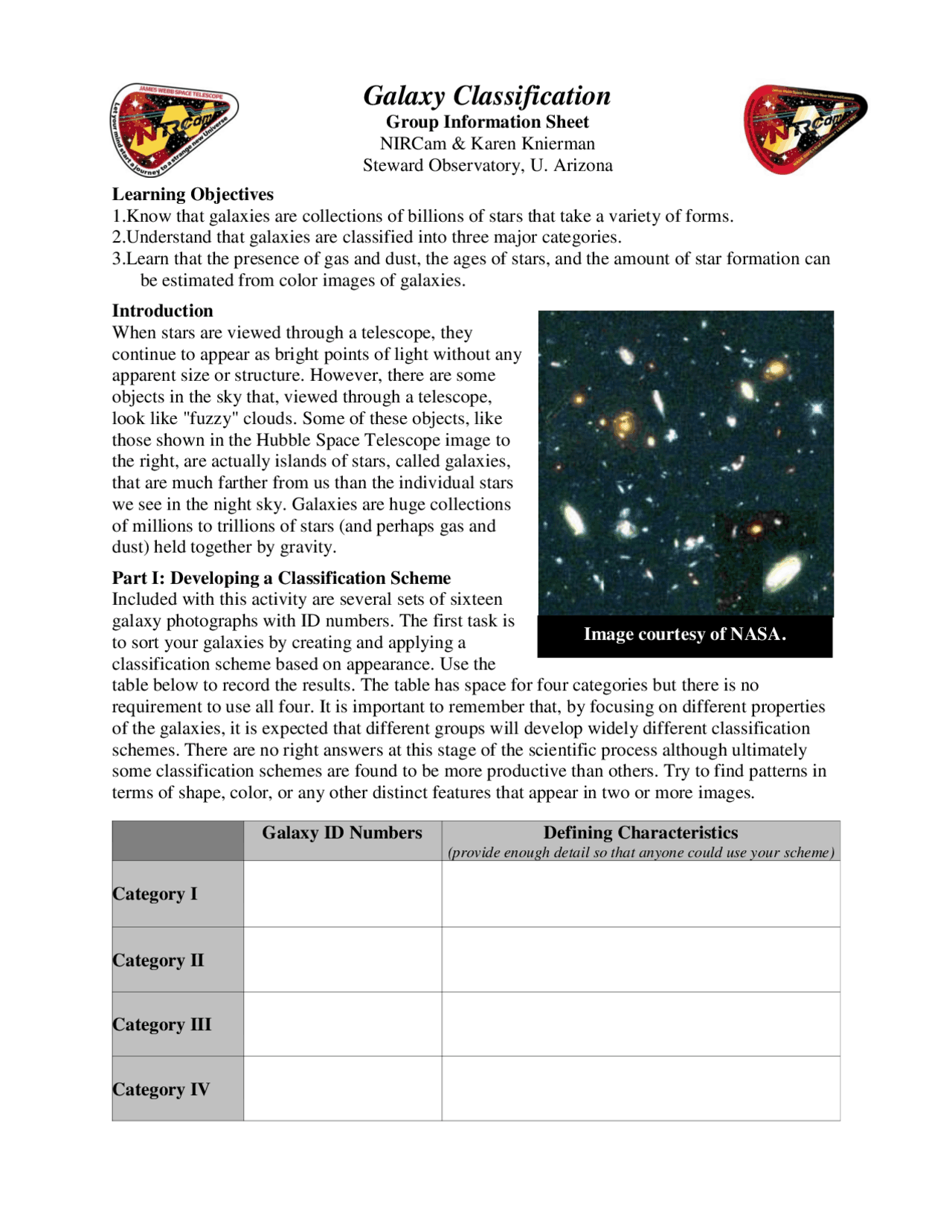 Galaxy Classification | Exercises Astronomy | Docsity