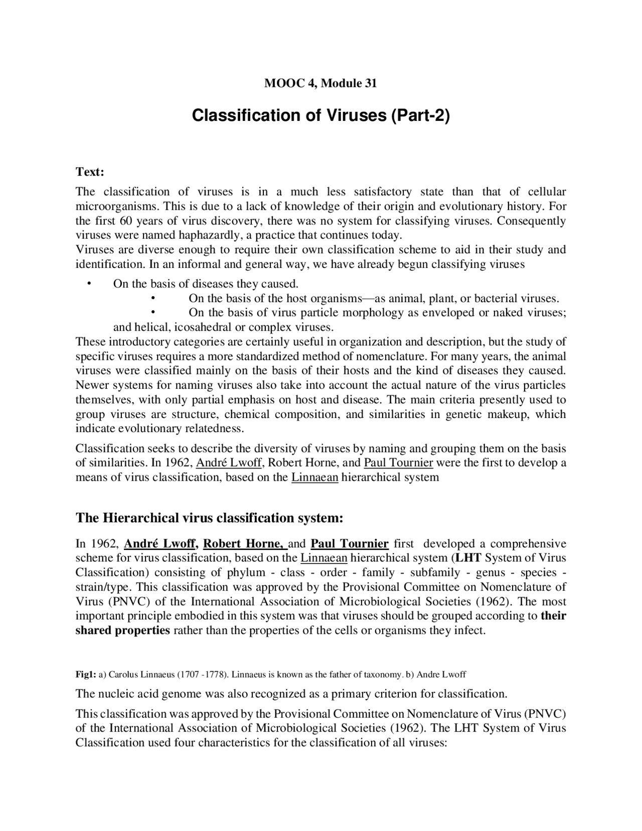 Classification Of Viruses Part 2 Slides History Docsity