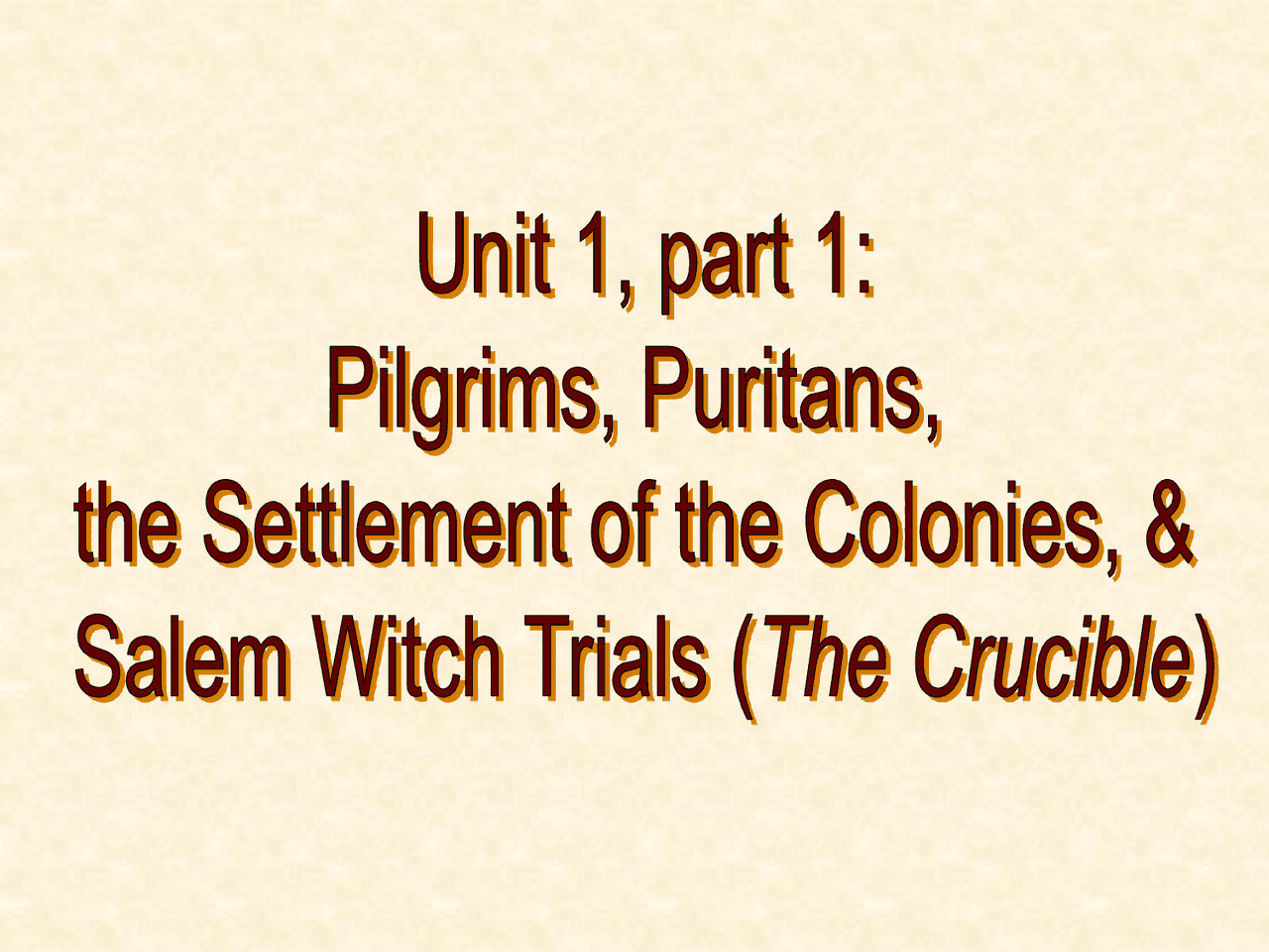Unit 1 Power Point Slides Religion Docsity