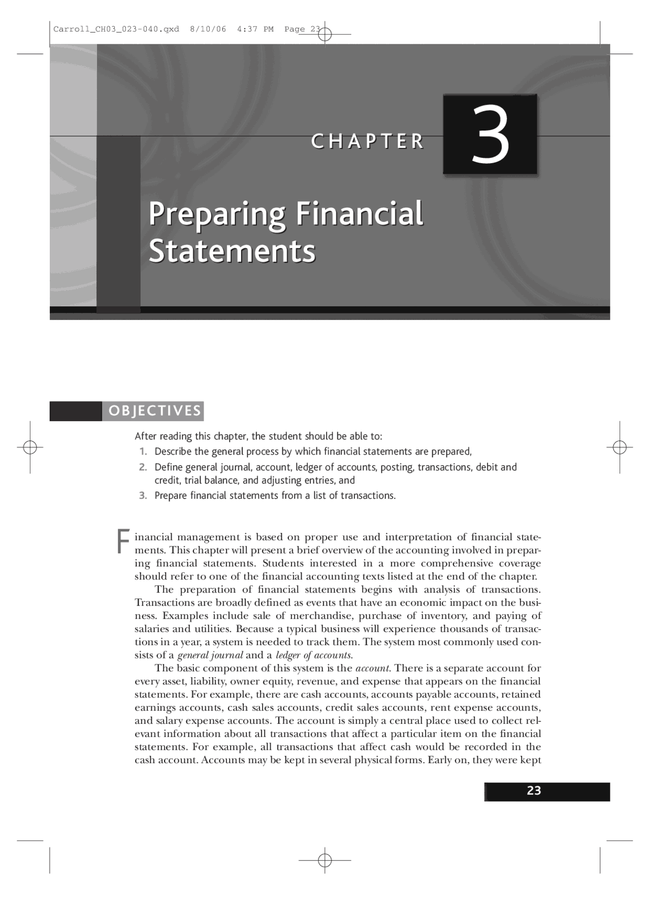 Preparing Financial Statements Preparing Financial Statements Lecture