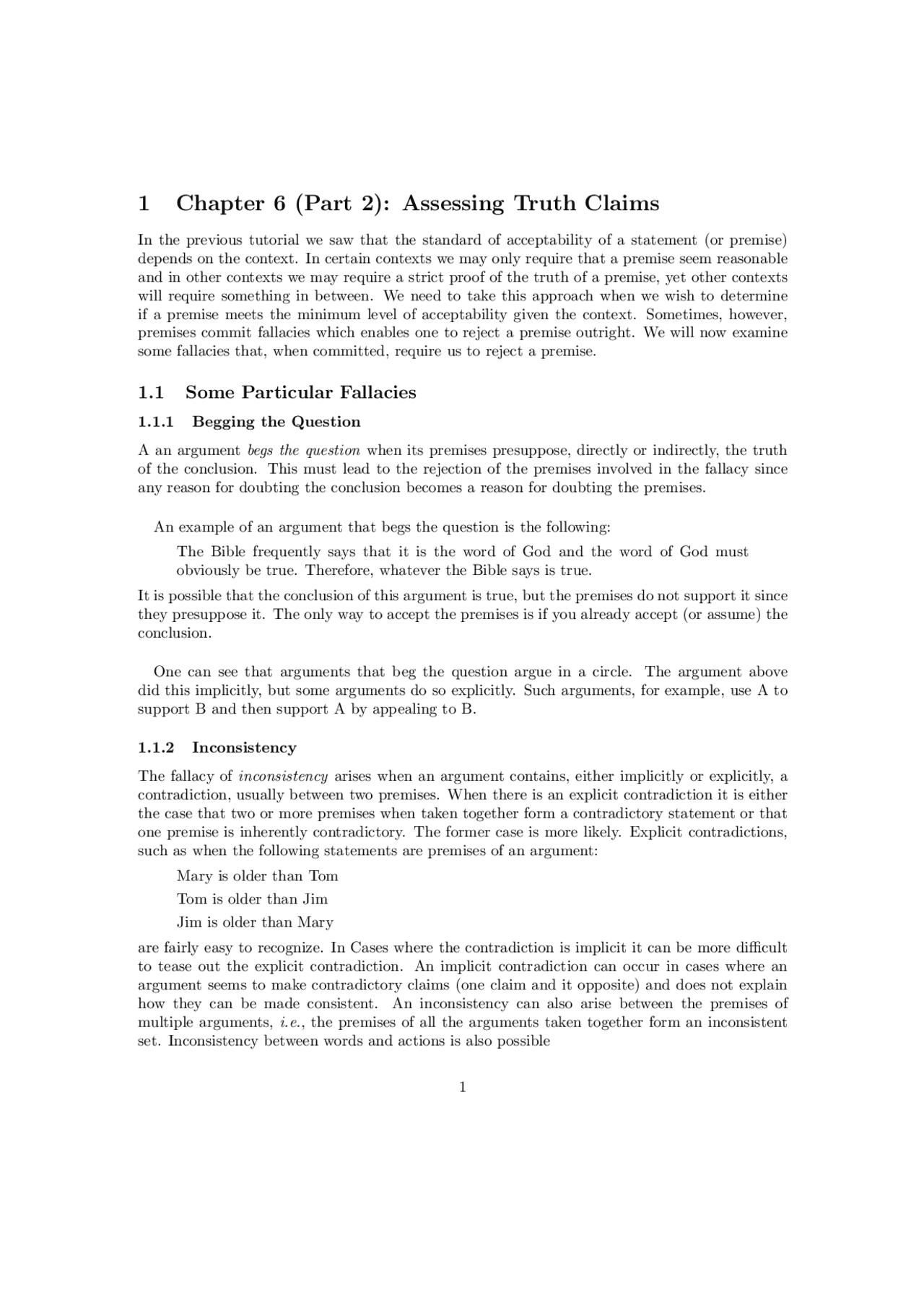 1 Chapter 6 (Part 2): Assessing Truth Claims | Summaries Philosophy ...