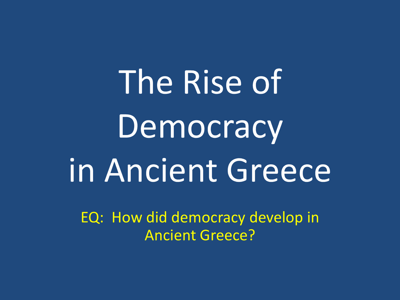 The Rise of Democracy in Ancient Greece | Study notes Voice | Docsity