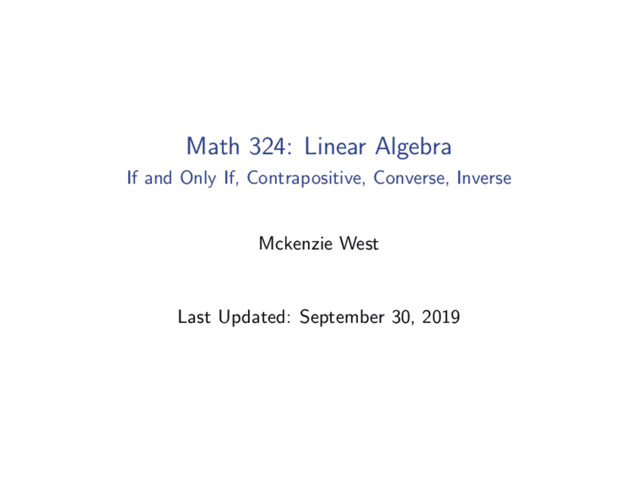 If and Only If, Contrapositive, Converse, and Inverse | Study notes ...