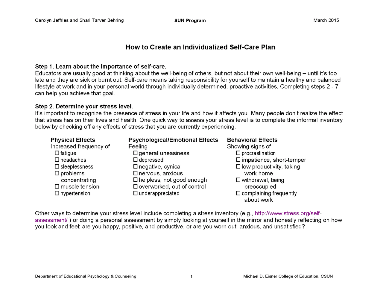 How to Create an Individualized Self-Care Plan | Exams Educational ...