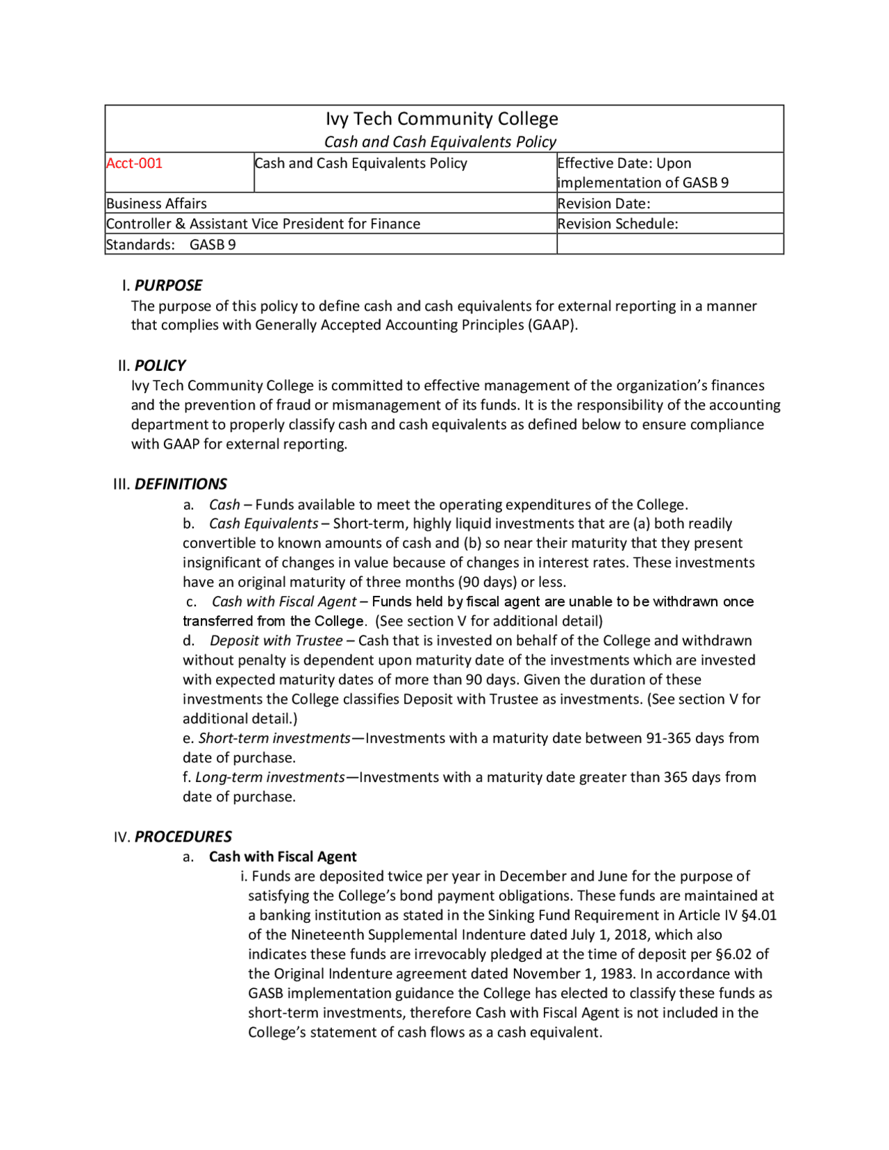 Ivy Tech Community College | Exercises Accounting | Docsity