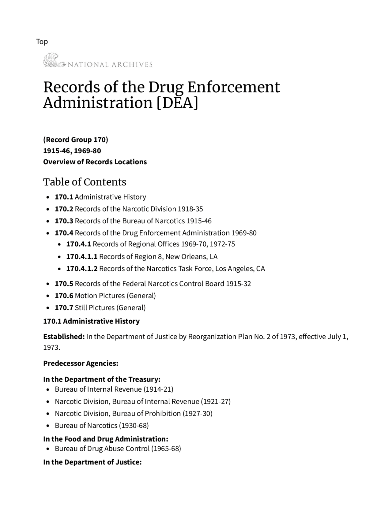 Records of the Drug Enforcement Administration [DEA] | Slides History ...
