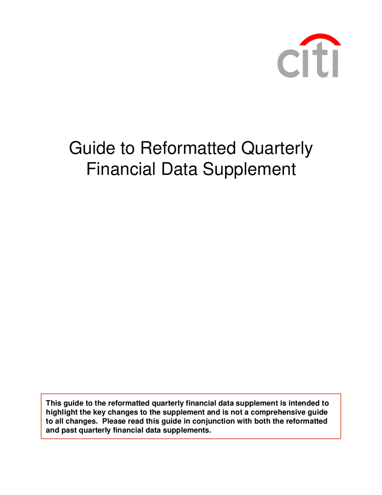 Guide to Reformatted Quarterly Financial Data Supplement | Slides ...