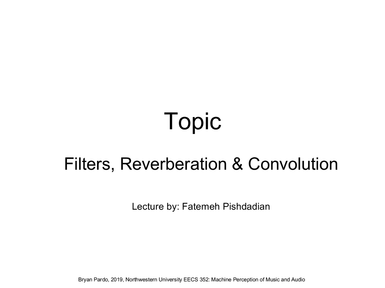 Filters Reverberation And Convolution Slides Music Docsity