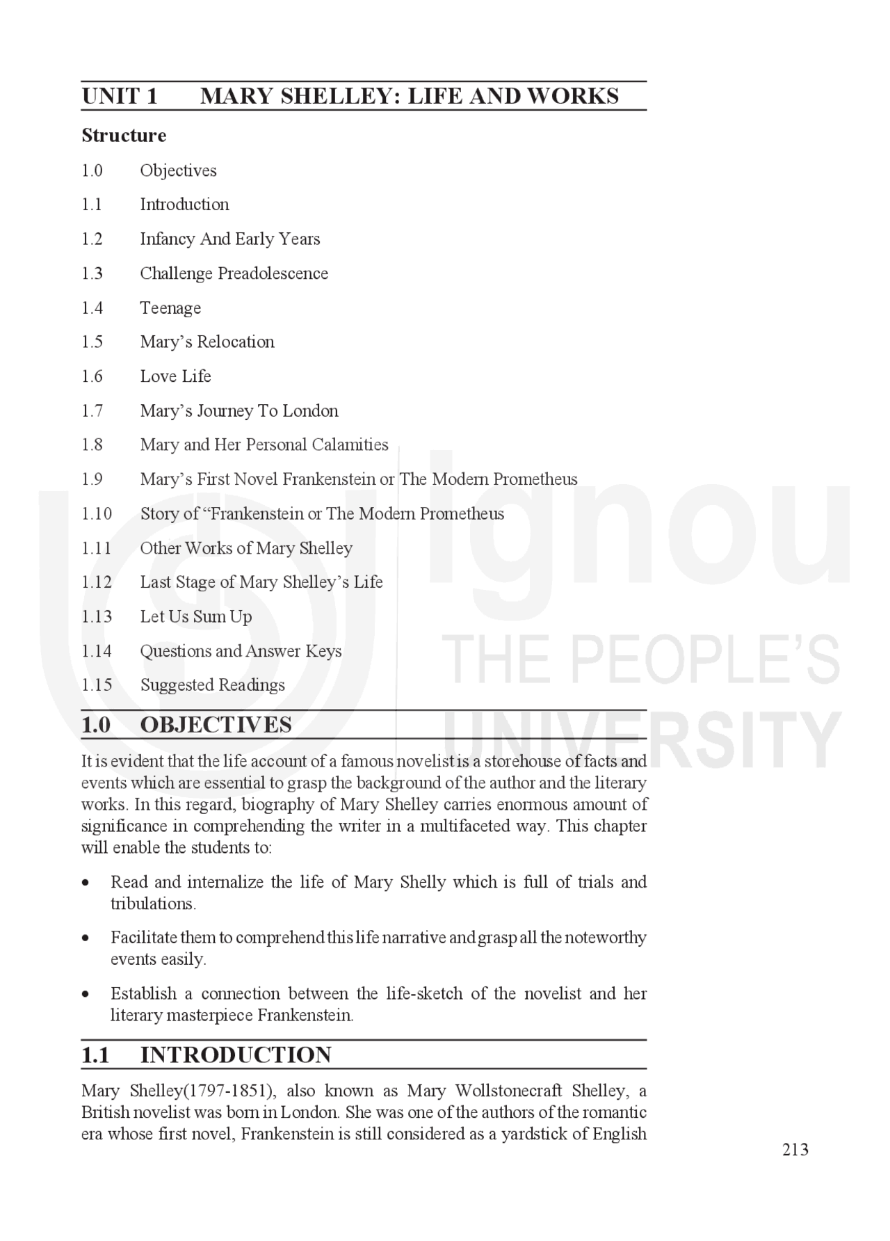 UNIT 1 MARY SHELLEY: LIFE AND WORKS | Slides Poetry | Docsity