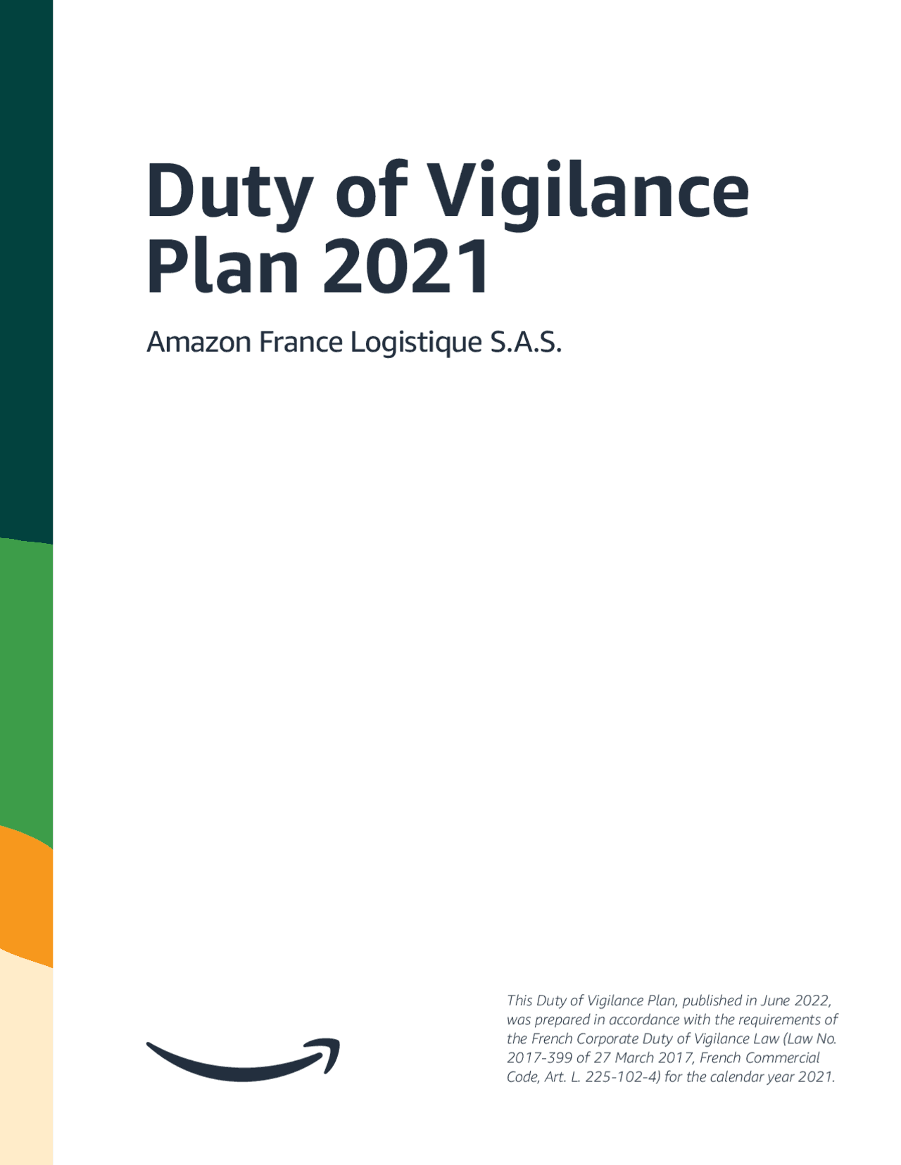 Duty of Vigilance Plan 2021 | Exams Law | Docsity