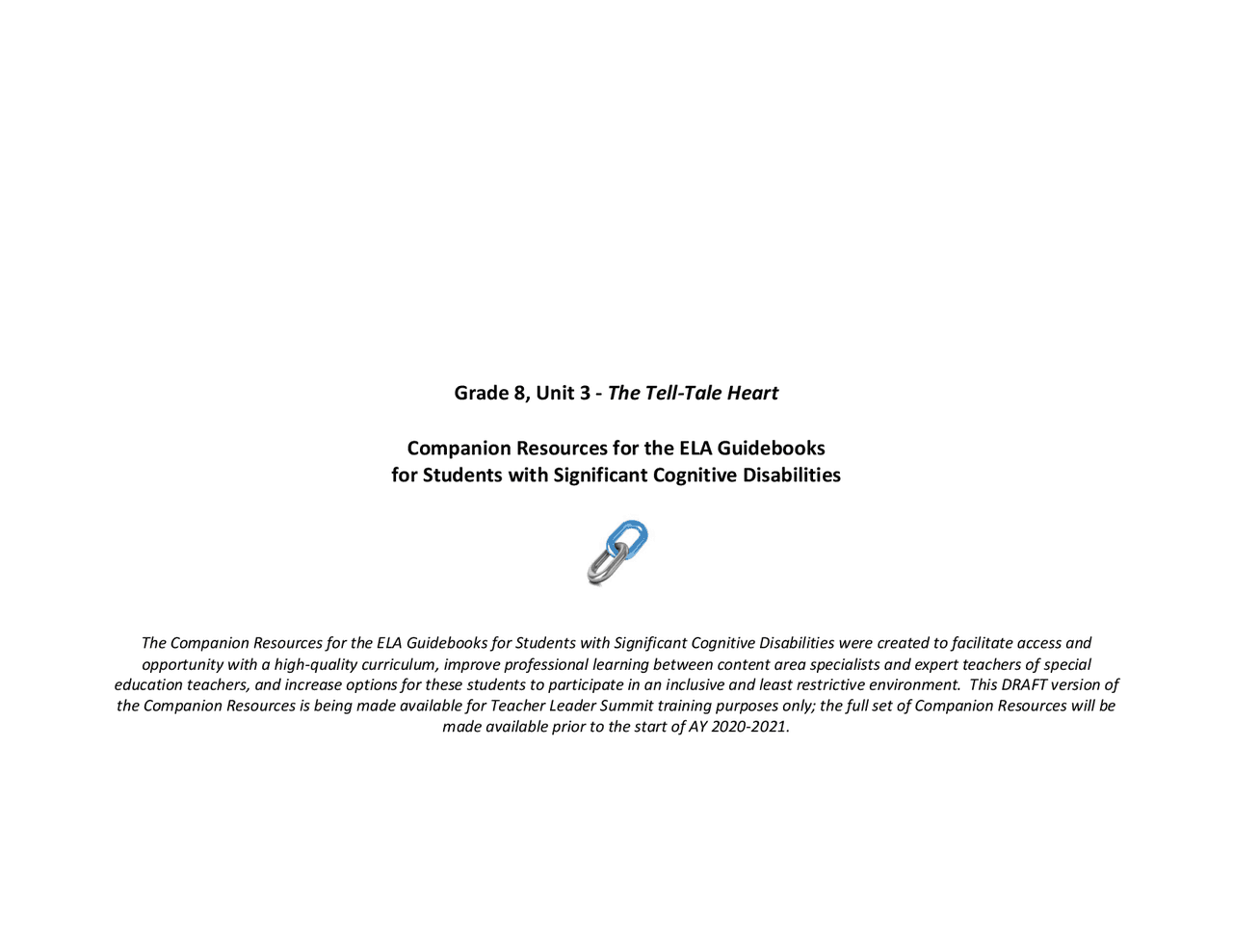 Grade 8, Unit 3 | Study notes Literature | Docsity