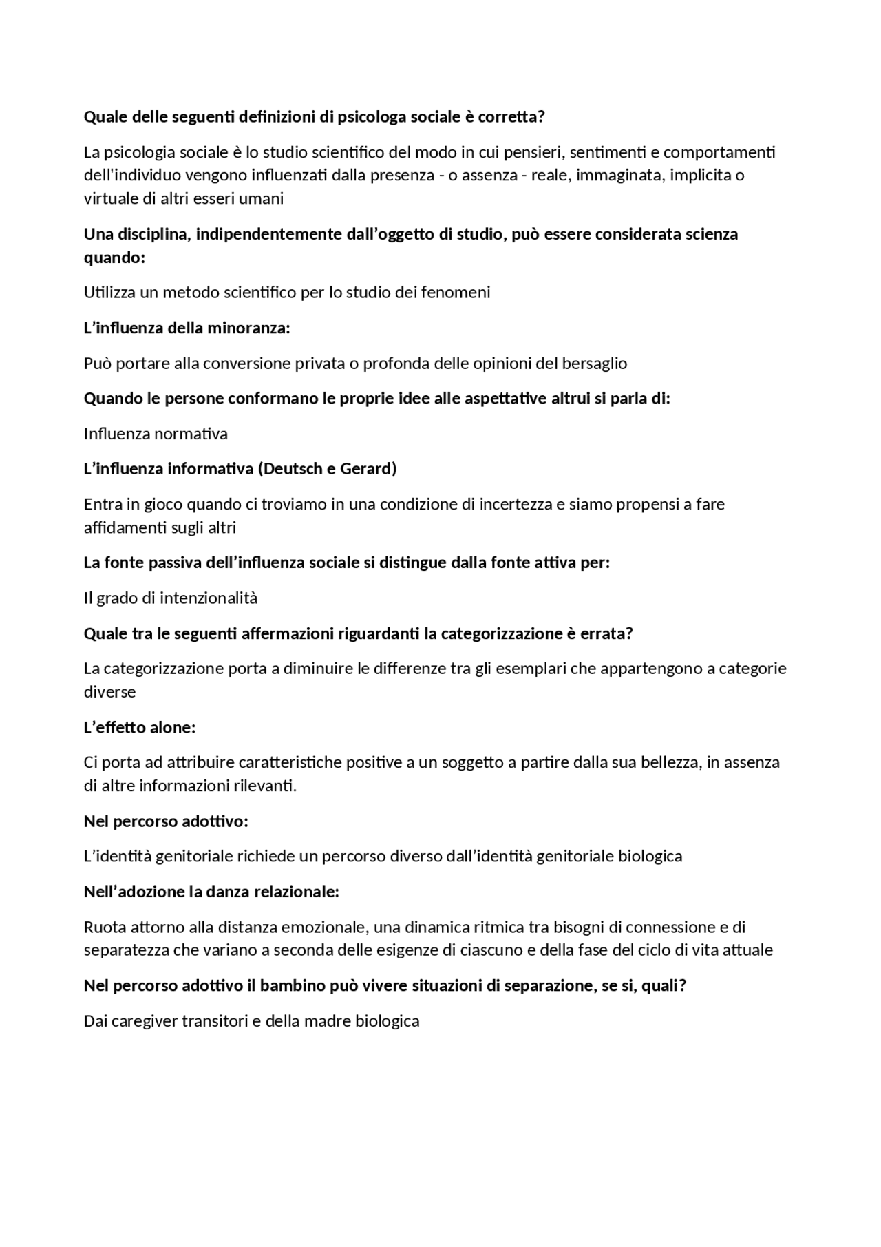 Domande Esame Prof Fermani Schemi E Mappe Concettuali Di Psicologia