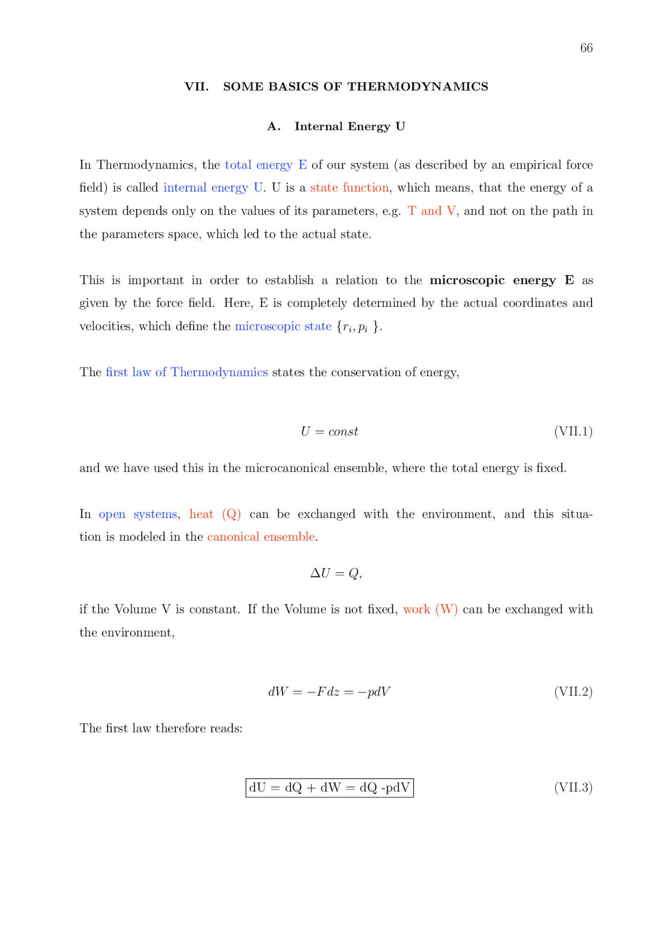 66 In Thermodynamics, the total energy E of our system (as ... | Slides Thermodynamics | Docsity