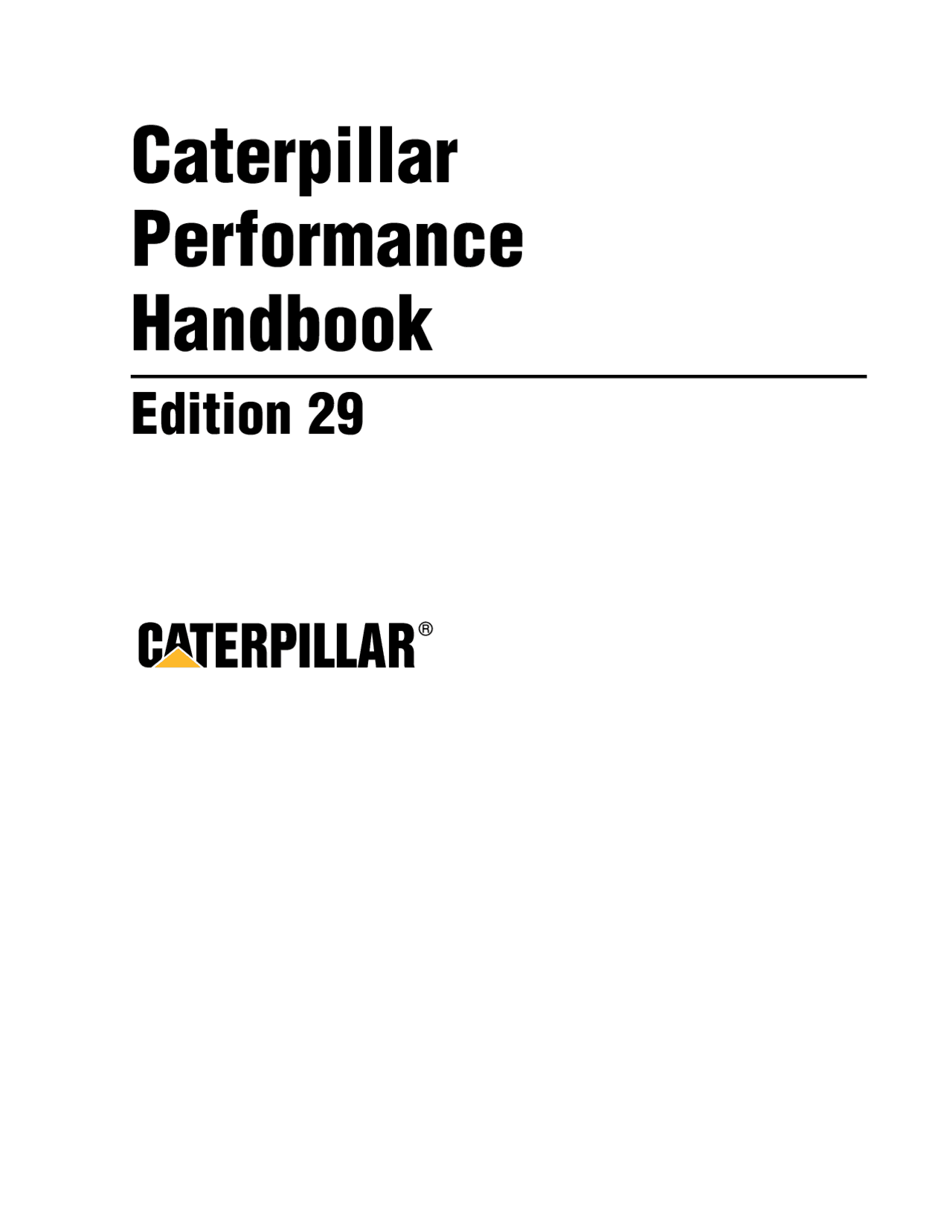 Caterpillar Performance Handbook | Exercises Construction | Docsity