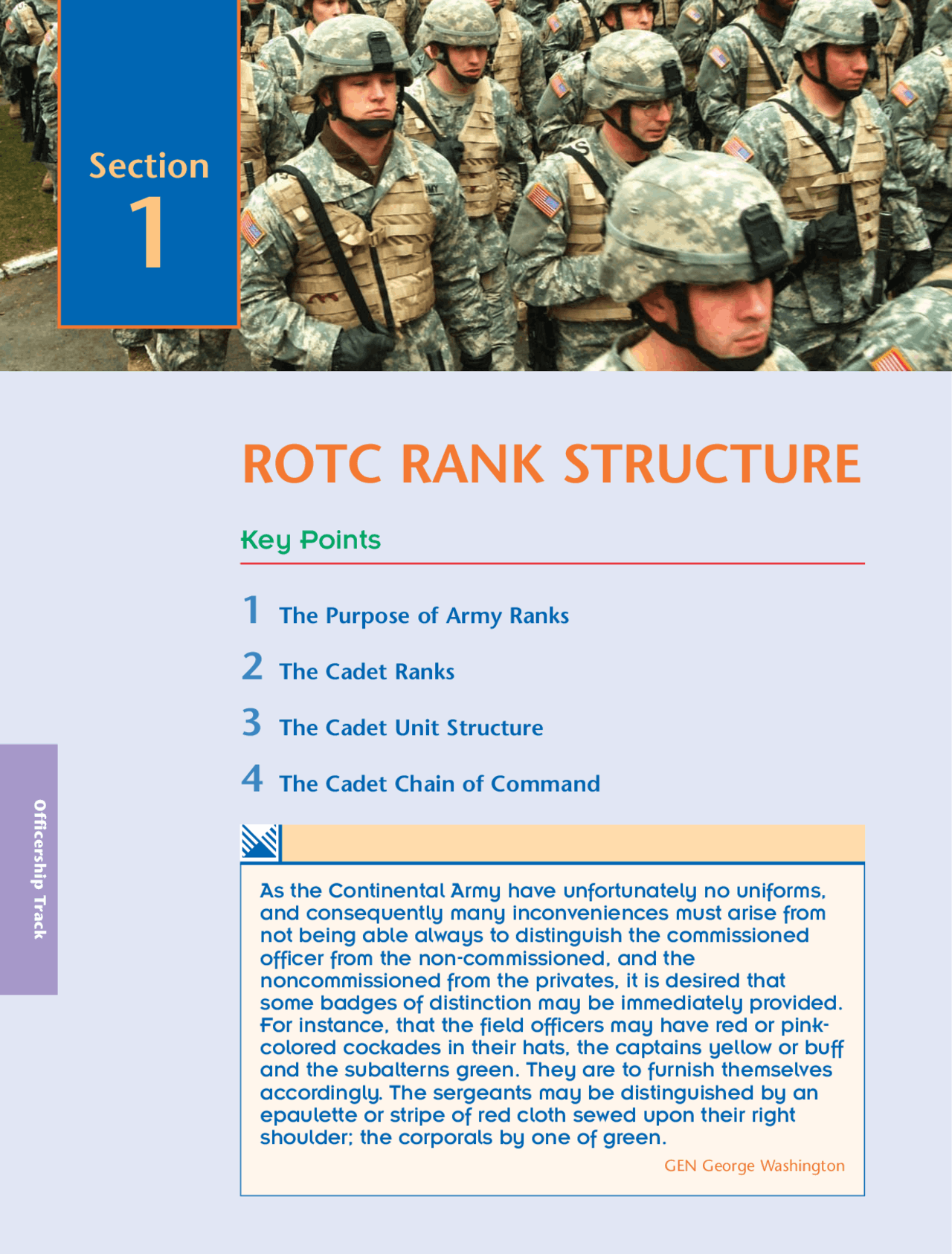 ROTC RANK STRUCTURE | Slides Logistics | Docsity