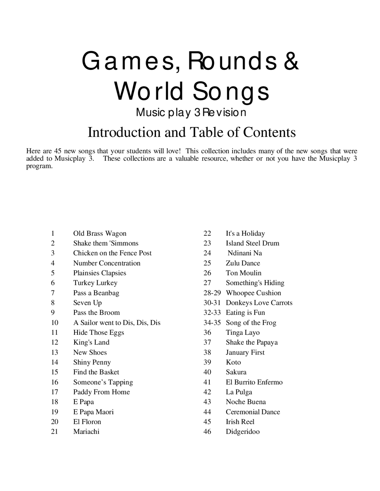 Games, Rounds & World Songs | Summaries Japanese | Docsity