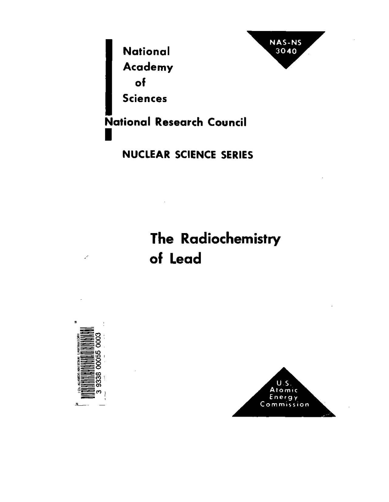 THE RADIOCHEMISTRY OF LEAD | Exams Chemistry | Docsity